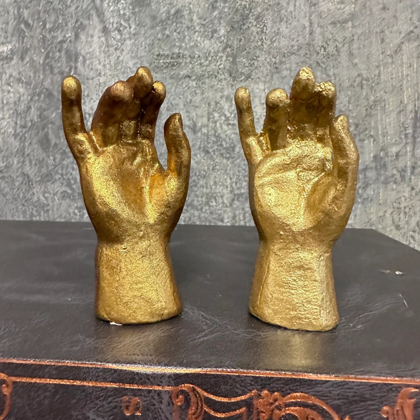 Heavy Pewter Gold Leaf Saint Hand – VagabondVintage