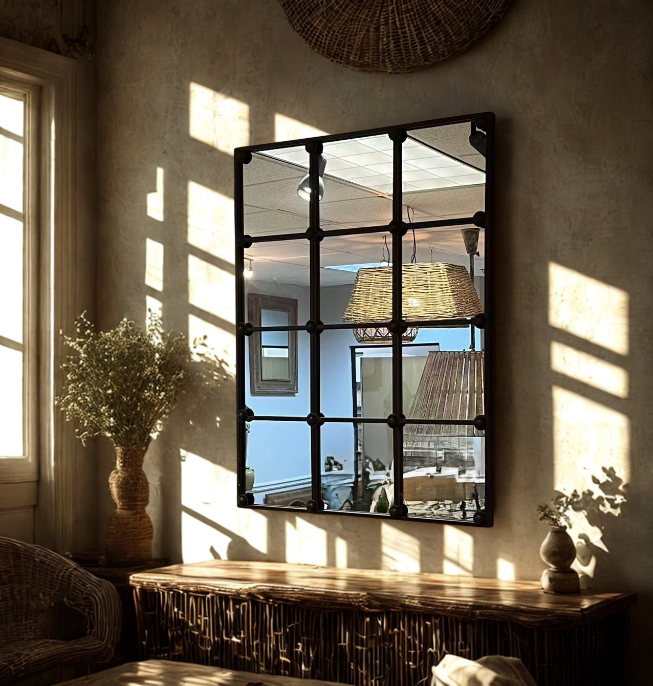 Cast Iron Rectangle Mirror – VagabondVintage